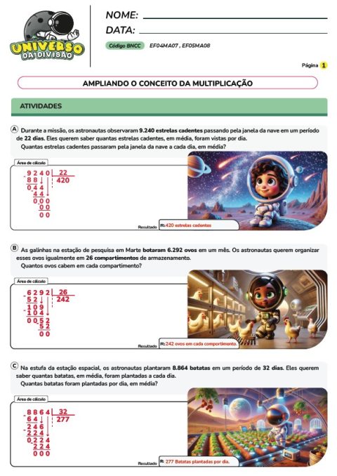 Atividades de Divisão - Universo da Divisão